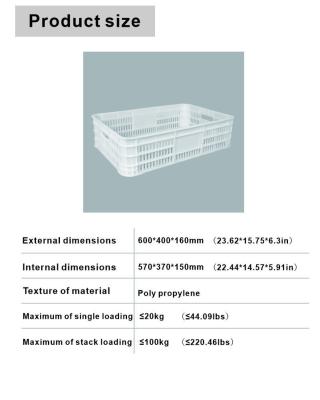 Cina Contenitore di plastica pieghevole Cassa per immagazzinamento Euro standard Eco-friendly in vendita