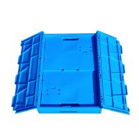 China Logistics Storage Solution Rectangle Solid Wall Tote Bins with Lid and PE/PP Material for sale