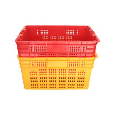 Cina Cassa di stoccaggio in plastica in stile maglia da 600x400x310 mm per il raccolto pieghevole e facile da pulire in vendita