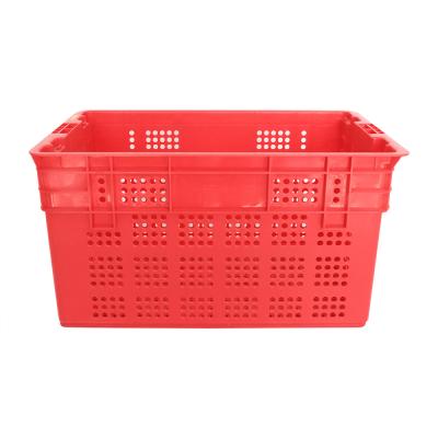 Cina Cassa di stoccaggio in plastica in stile maglia da 600x400x310 mm per il raccolto pieghevole e facile da pulire in vendita