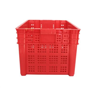 Cina Cassa di stoccaggio in plastica in stile maglia da 600x400x310 mm per il raccolto pieghevole e facile da pulire in vendita