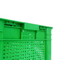 China Vented Collapsible Plastic Storage Crate for Durable and Lightweight Storage for sale