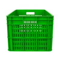China Customized Logo Nestable Plastic Storage Crate for Stackable and Space-Saving Storage for sale