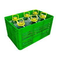 China Customized Logo Nestable Plastic Storage Crate for Stackable and Space-Saving Storage for sale