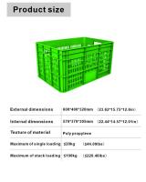 China Customized Logo Nestable Plastic Storage Crate for Stackable and Space-Saving Storage for sale
