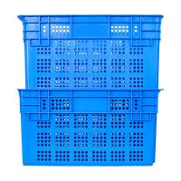 China 600x400x310mm Food Grade Solid Box Stackable Plastic Vegetable Crate for Safe Storage for sale