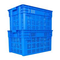 China 600x400x310mm Food Grade Solid Box Stackable Plastic Vegetable Crate for Safe Storage for sale