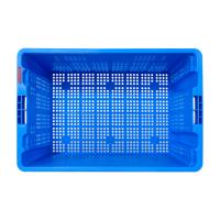 China 600x400x310mm Food Grade Solid Box Stackable Plastic Vegetable Crate for Safe Storage for sale