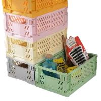 China ECO Friendly PP Plastic Desk Crate Stackable Collapsible and Foldable for Organization for sale