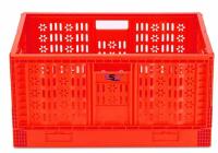 China PE Storange Collapsible Folding Crate for Moving and Stacking Fruit Vegetable Baskets for sale