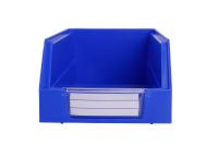 China Back Hanging Stacking Box Industrial Storage Plastic Shelf Bin Workbench Classification Crate for sale