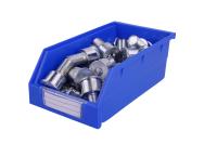 China Back Hanging Stacking Box Industrial Storage Plastic Shelf Bin Workbench Classification Crate for sale