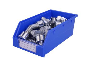 Cina Casella di impilazione a schiena appesa Industrial Storage Plastic Shelf Bin Workbench Classificazione Cassa in vendita