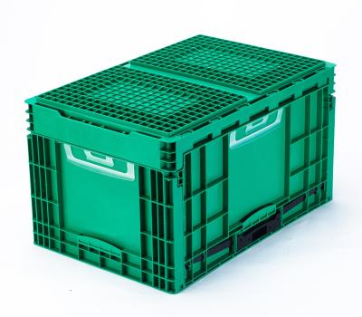 China PP-opslagplaats Stapelbare opslagcontainers vouwbare plastic omzet krat 400*300*230mm Te koop