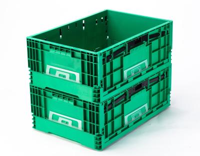 中国 折りたたむ重用物流用プラスチック収納用 蓋付きコンテナ付きの移動箱 販売のため
