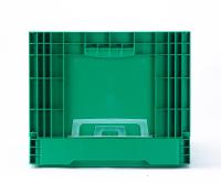 China Foldable Heavy Duty Logistic Plastic Storage Moving Boxes with Attached Lid Container for sale