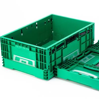 中国 プロフェッショナル 折りたたむ式 積み重ね式 プラスチックのターンオーバーボックス 販売のため