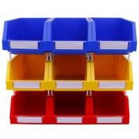 China PP Storage Container Heavy Duty Plastic Hanging Shelf Bin for Stacking Tools in Storage for sale