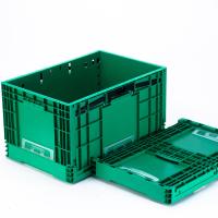 China Blue Folding Container Collapsible Plastic Crate for Versatile Storage Solutions for sale
