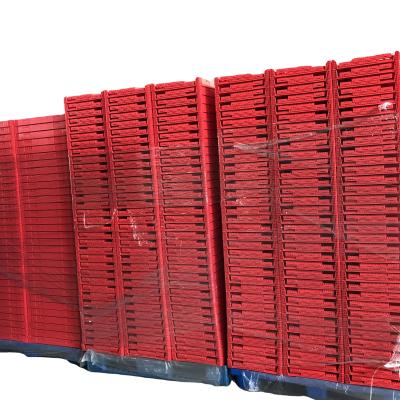China Transportes Caixas de plástico Frutas de plástico Vegetais Caixa sólida dobrável Cadeia de cesto ventilada à venda