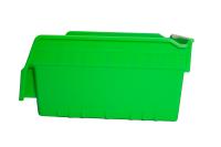 China Solid Plastic Nesting Bin Storage Tray with Divider Industrial Warehouse Storage Solution for sale