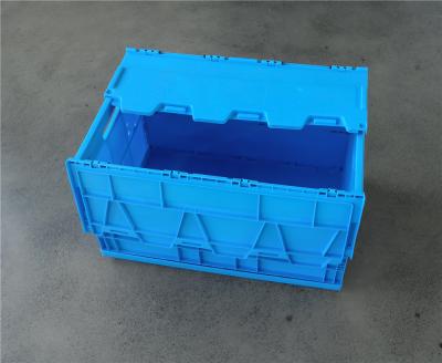 China PE-opvouwbare verplaatsbare vouwkast met deksel voor industriële opslag van stapelbare kunststof Te koop