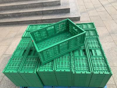 Cina Cassa di stoccaggio in plastica arancione pieghevole per una soluzione di stoccaggio impilabile e che risparmia spazio in vendita