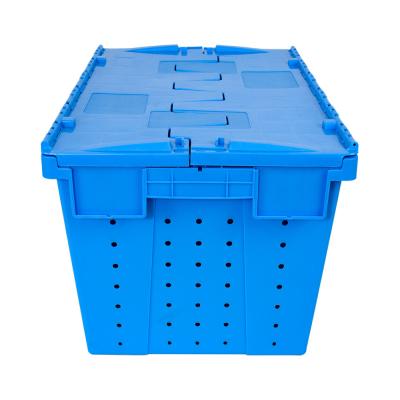 China PE-plastic opslagdoos met deksel, industriële stapelbaar en opvouwbaar Te koop