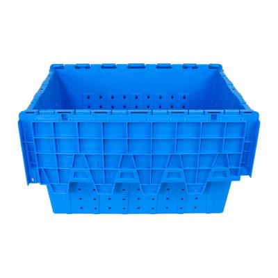 China PE-plastic opslagdoos met deksel, industriële stapelbaar en opvouwbaar Te koop