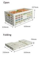 China Foldable 14 Egg Storage Box Stackable Plastic Kitchen Organizer Bin for Storing Eggs for sale