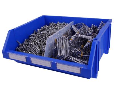 Cina 392x334x94mm Dimensione interna Custom Industrial Stacking PP Box per contenitori di materiale plastico in vendita