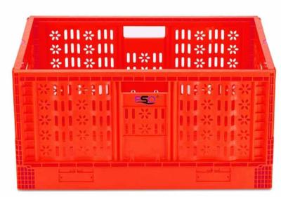 China Meerderevouwbare kratten voor tuingroenten Fruit Seafood Storage Plastic Crate Storage Te koop