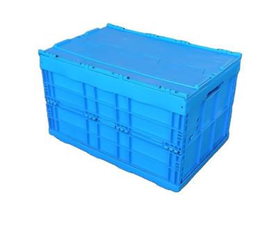 China Almacenamiento UE Industria Logística PP Ventaja Estableable Estableable Tote Caja de mudanza de plástico con tapa conectada en venta