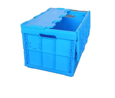 China Almacenamiento UE Industria Logística PP Ventaja Estableable Estableable Tote Caja de mudanza de plástico con tapa conectada en venta