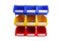 China 100% PP Stacking Bin Plastic Storage Organizer Equipment Storage with Customer Logo for sale