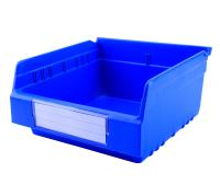 China PP Semi-Open Front Organizer Bin for Rack System Stackable Small Parts Shelf Bins for sale