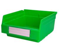 China PP Semi-Open Front Organizer Bin for Rack System Stackable Small Parts Shelf Bins for sale