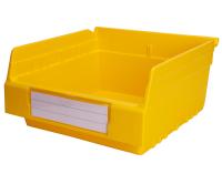 China PP Semi-Open Front Organizer Bin for Rack System Stackable Small Parts Shelf Bins for sale