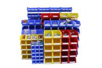 China Solid Box Warehouse Storage Open Front PP Bins for Stacking Bolts and Screws for sale