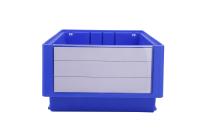 China PP Removable Stackable Shelf Bin Industrial Storage Boxes Plastic Parts Bins Crates for sale