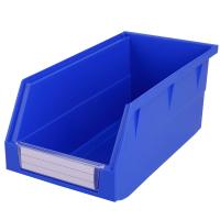 China Customized Logo Warehouse Storage Solid PP Box Small Parts Stackable Organizer Bin Plastic Shelf Bin for sale