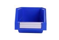 China Customized Logo Warehouse Storage Solid PP Box Small Parts Stackable Organizer Bin Plastic Shelf Bin for sale