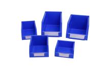 China Customized Logo Warehouse Storage Solid PP Box Small Parts Stackable Organizer Bin Plastic Shelf Bin for sale