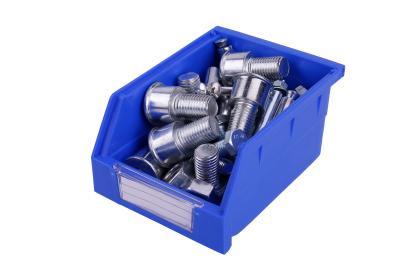 China 100% de PP Armazenamento de ferramentas de loja Caixa de armazenamento de hardware Peças de parafuso Empilhadeira de contentores Eco-friendly à venda