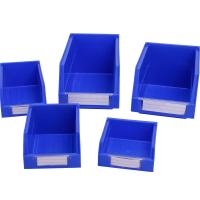 China Customized Color Open Hopper Front Bins for Plastic Stackable Warehouse Storage Box for sale