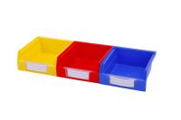 China Customized Color Open Hopper Front Bins for Plastic Stackable Warehouse Storage Box for sale