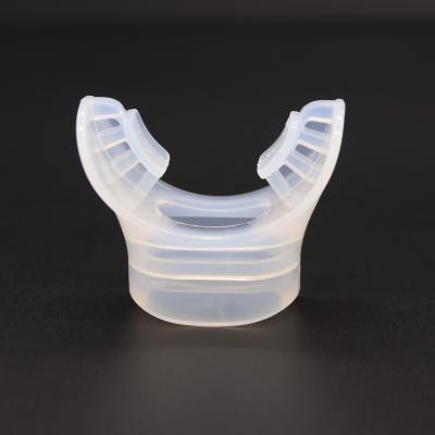 Cina Customize Silicone Rubber Black Transparent Color Mouthpiece Diving Mouthpiece in vendita