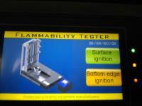 China Automatic Multi-Purpose Textile Vertical Flammability Tester With Touch Screen Control for sale