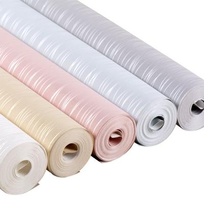 China Eco-friendly Nonwoven Wallpaper Traditional 3D Embossing Plain Wallpaper For Hotel Project Wallpaper factory