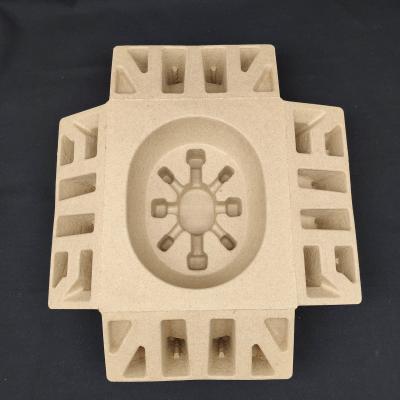 China The pulp molding packaging bases for smart speakers of small household appliances are directly supplied by factories in Ningbo, China, and are equipped with V-shaped grooves. for sale
